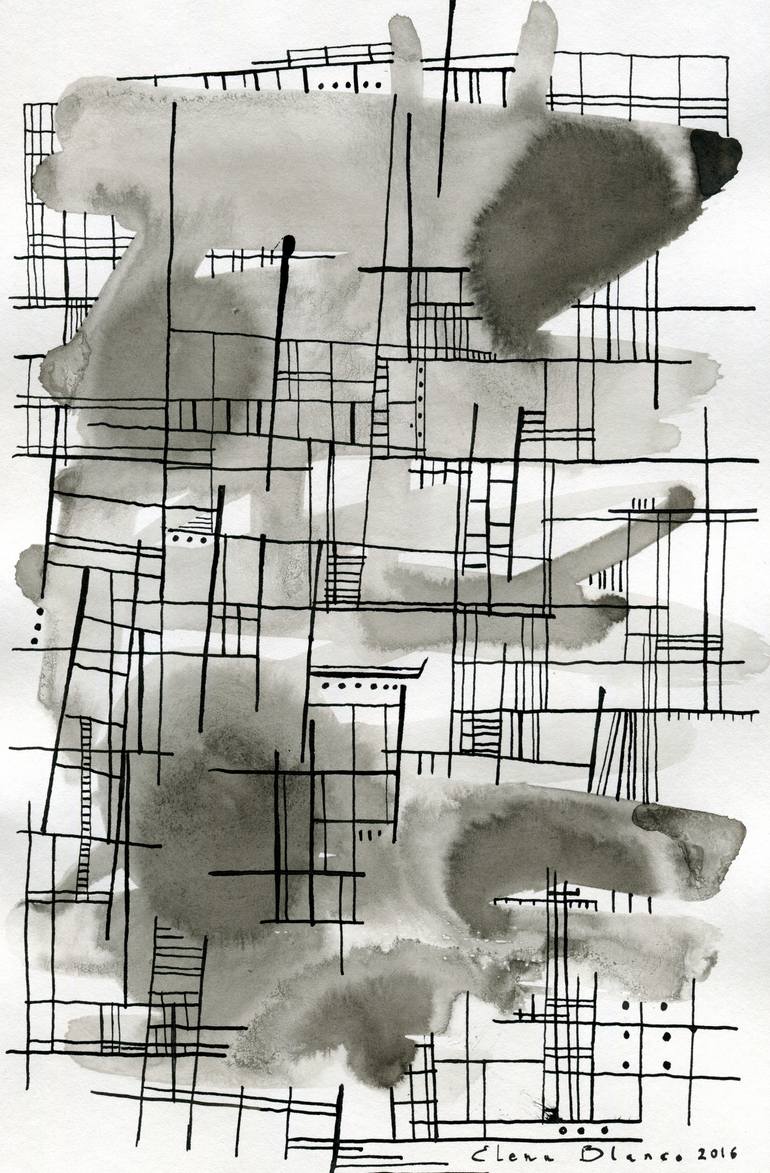 High rise Drawing by Elena Blanco | Saatchi Art