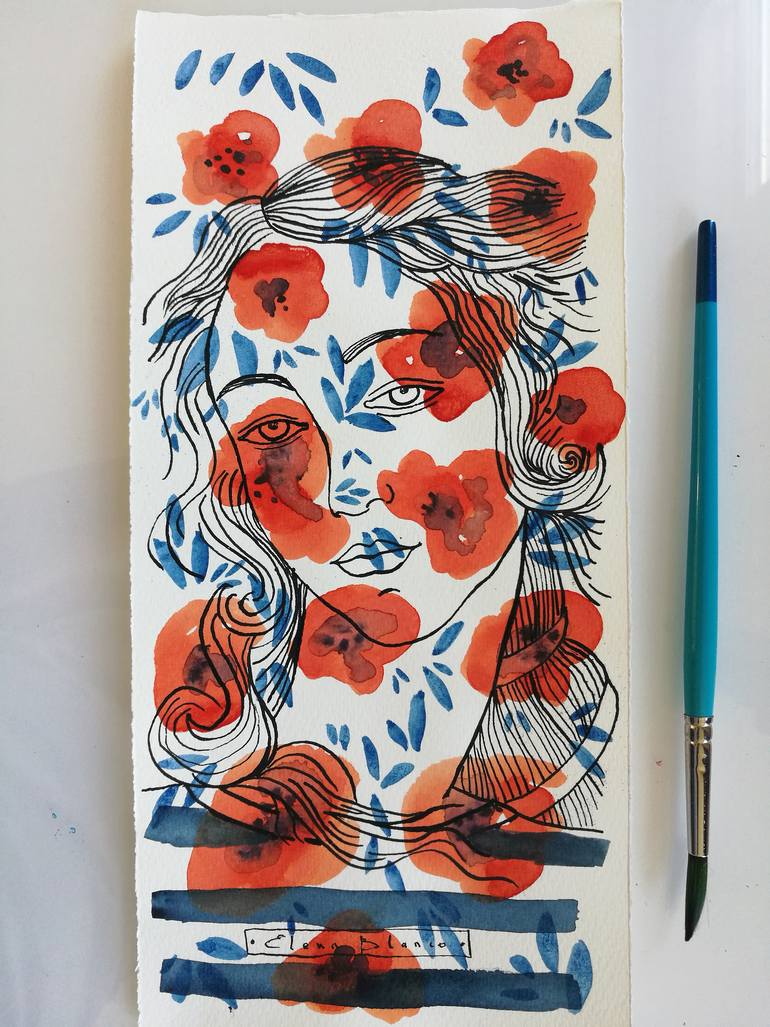 Botticelli girl Drawing by Elena Blanco | Saatchi Art