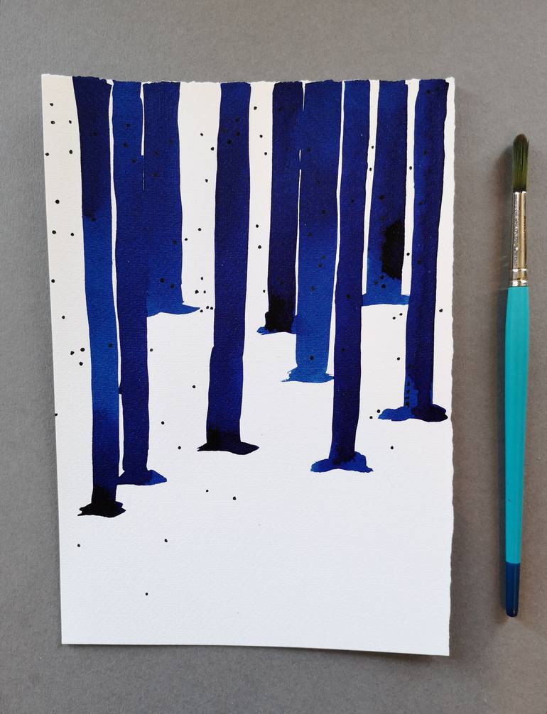 Ultramarine #5 Drawing by Elena Blanco | Saatchi Art