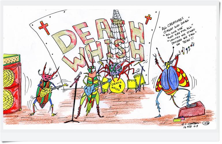 death whish Drawing by stephen horton | Saatchi Art