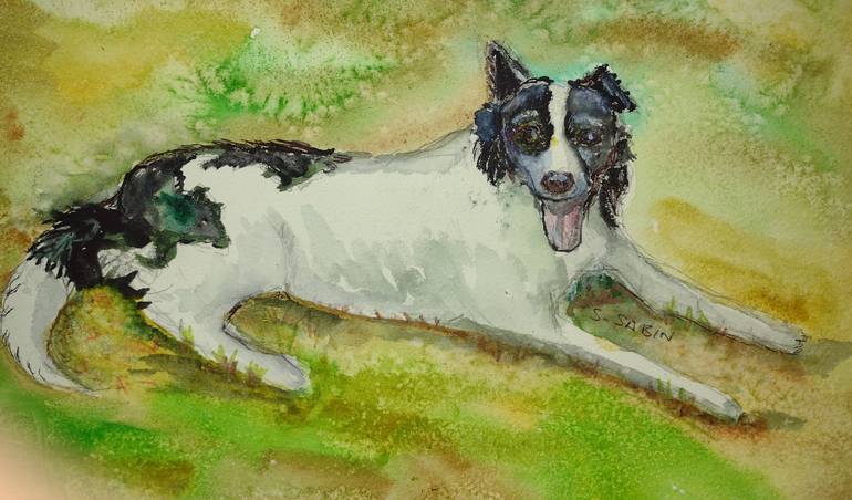 Working dog Painting by Saga Sabin | Saatchi Art