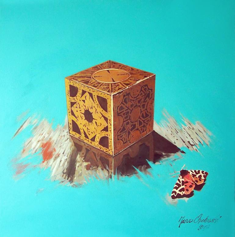 Lemarchand's box Painting by Janusz Orzechowski | Saatchi Art