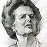Margaret Thatcher. Drawing by Vera Bondare | Saatchi Art