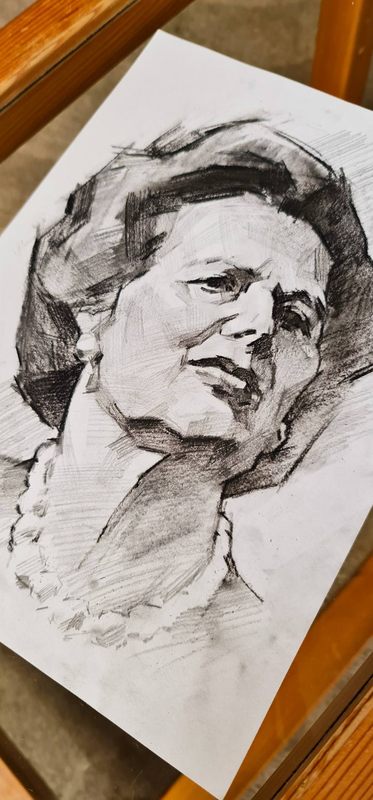 Margaret Thatcher. Drawing by Vera Bondare | Saatchi Art