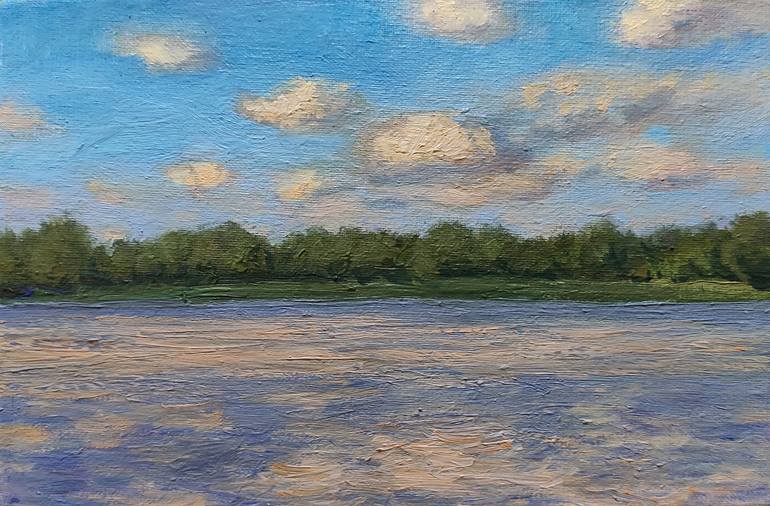 Potech Lake Painting by Anastasiya Timchenko | Saatchi Art