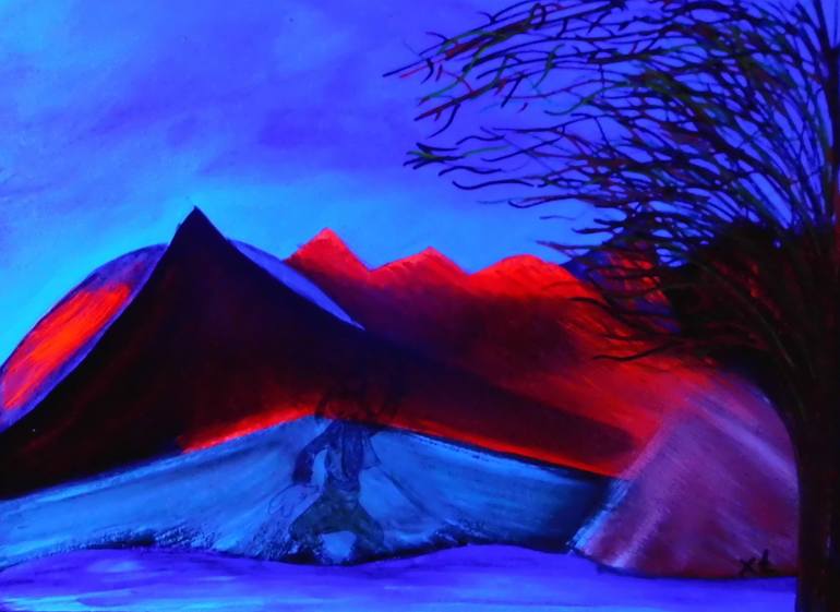 Goofy on a magical surreal landscape Painting by Tania Stefania ...