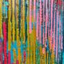 Falling Stripes Painting by Janet Hamilton | Saatchi Art