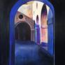 Blue arches, Dubrovnik Painting by Rosemary Pocock | Saatchi Art