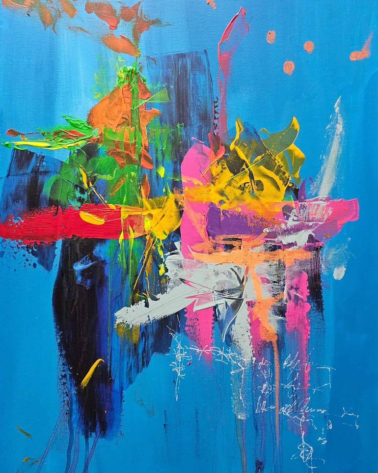 Choking the voice that sings Painting by Niko Mitsuko | Saatchi Art