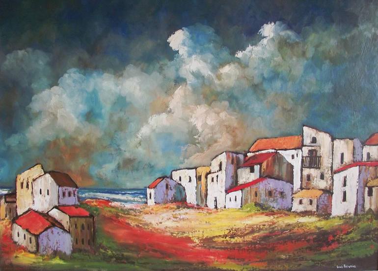 Dramatic Clouds Painting by Louis Pretorius | Saatchi Art