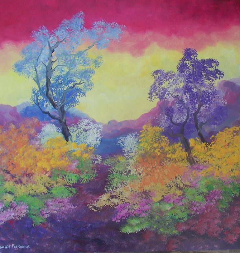 Blue and Violet Painting by Louis Pretorius | Saatchi Art