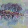 Lake Reflection Painting by Louis Pretorius | Saatchi Art