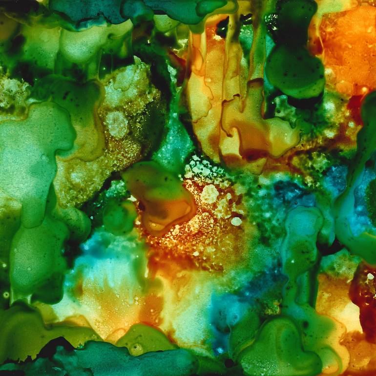 Emerald Impressions Painting by Dana Roper | Saatchi Art