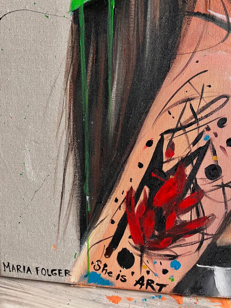 She is art Painting by Maria Folger | Saatchi Art