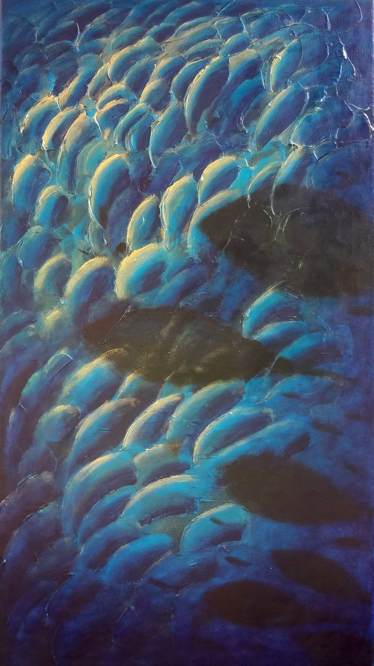 Shadow Fish Painting by Elizabeth Mcdonough | Saatchi Art