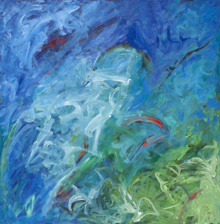 Lazy Cat Floats in the Womb Painting by Matt Lennert | Saatchi Art