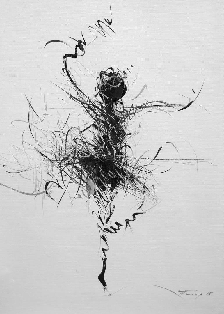 Ballerina Painting Dance of the Wind Painting by Yuri Pysar | Saatchi Art