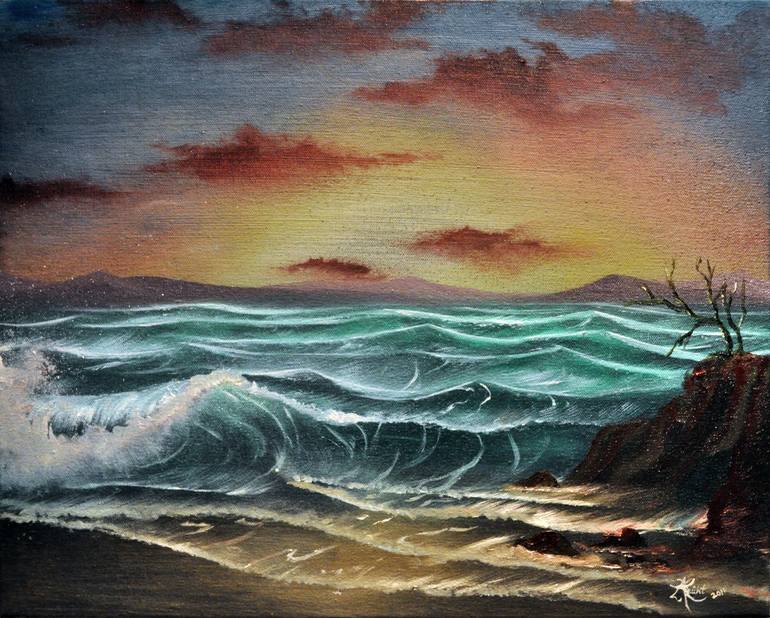 Ocean Mist Painting by Ashley Knight | Saatchi Art