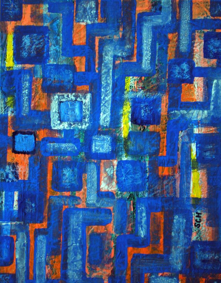 Faded Blue Wonder Painting by Scott Haley | Saatchi Art