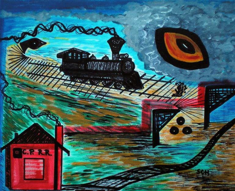 Early Great Iron Horse and Mystery Number 3 Painting by Scott Haley ...