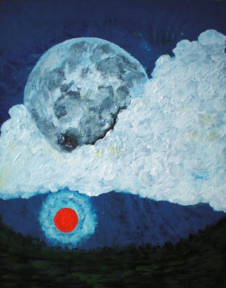 Bad Moon on the Rise, Number 3 Painting by Scott Haley | Saatchi Art