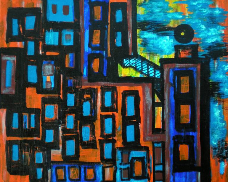 Desert Pueblo II - Abstract Painting by Scott Haley | Saatchi Art