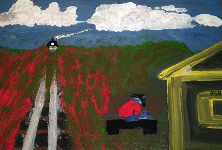 Waitin' on the 12:05 Painting by Scott Haley | Saatchi Art