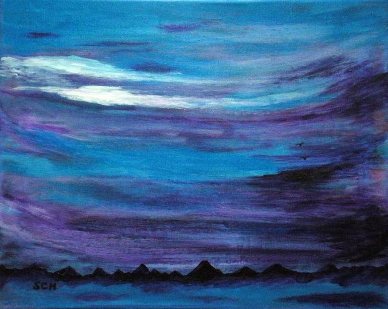 Mountain Lake Storm Painting by Scott Haley | Saatchi Art