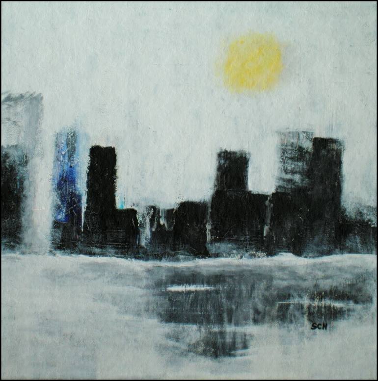 Lake Shore Misty Morn' Painting by Scott Haley | Saatchi Art