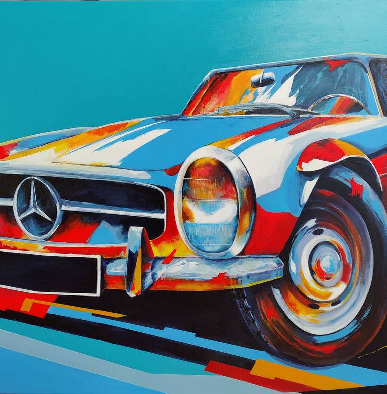 Retro Car Painting by Serge Berezjak | Saatchi Art
