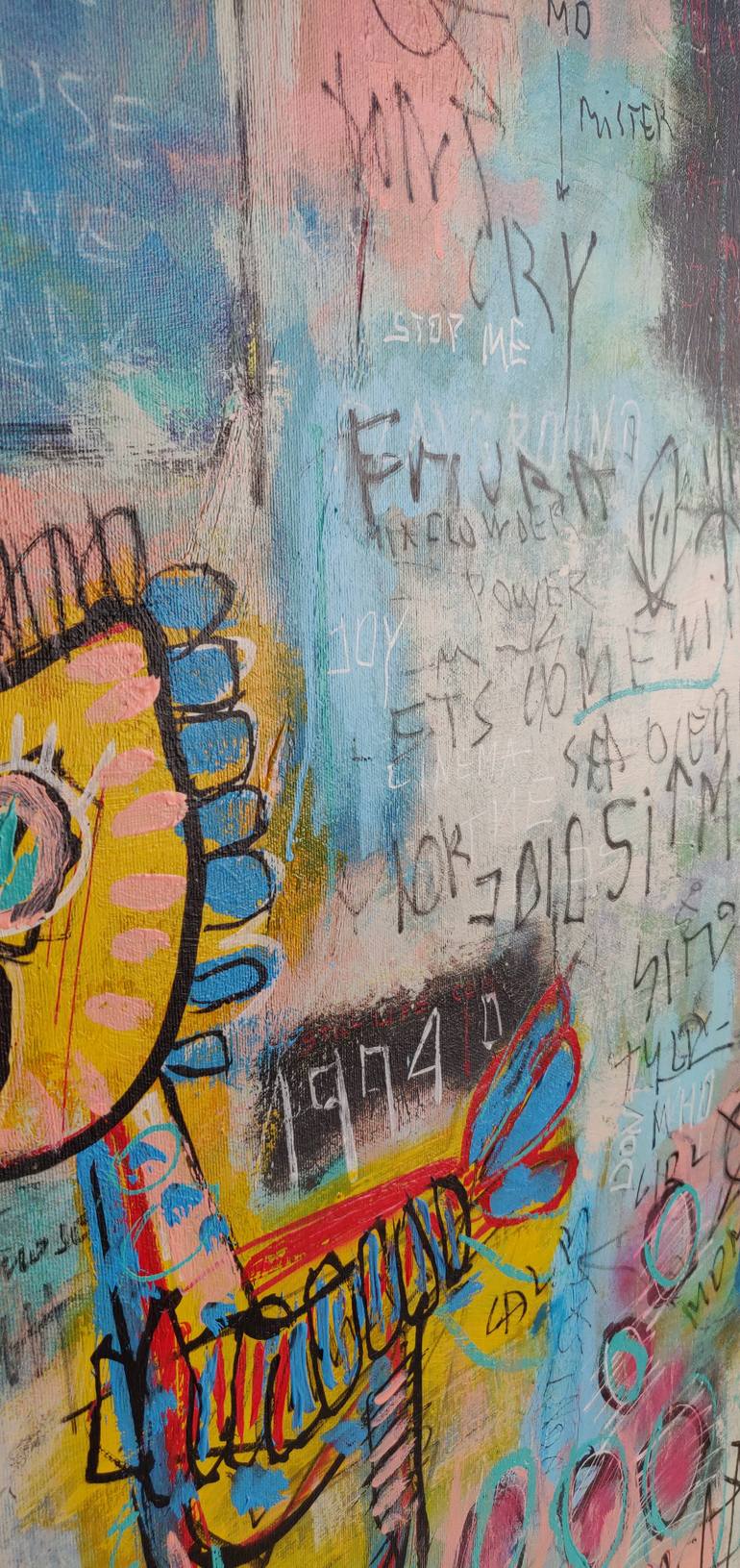 I believe i can fly like bird in blue sky expressionist art Painting by ...