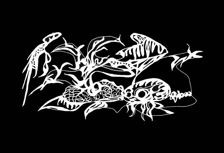 Marine organisms Drawing by Di Lin | Saatchi Art