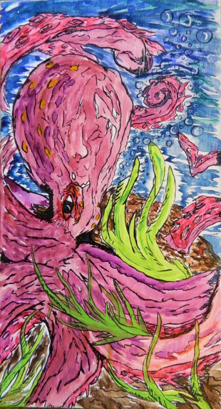 Octopus Gardens Painting by Nyk Boucher | Saatchi Art