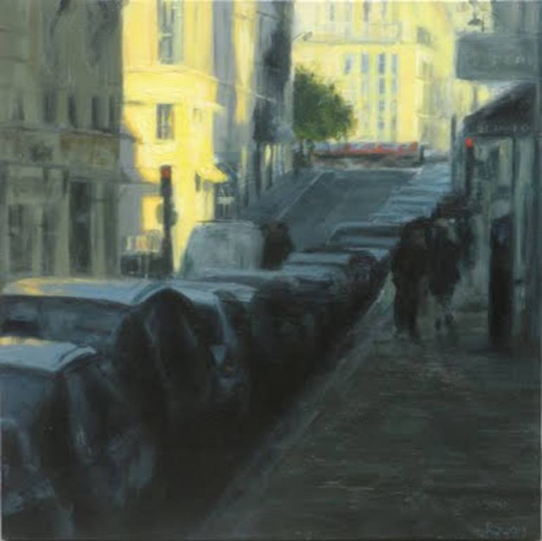 Paris Shadows Painting by Tracey Rowan | Saatchi Art