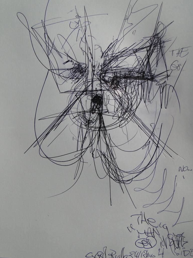 _THE MAN(INside,THEGODFORSide Drawing by noart noart | Saatchi Art