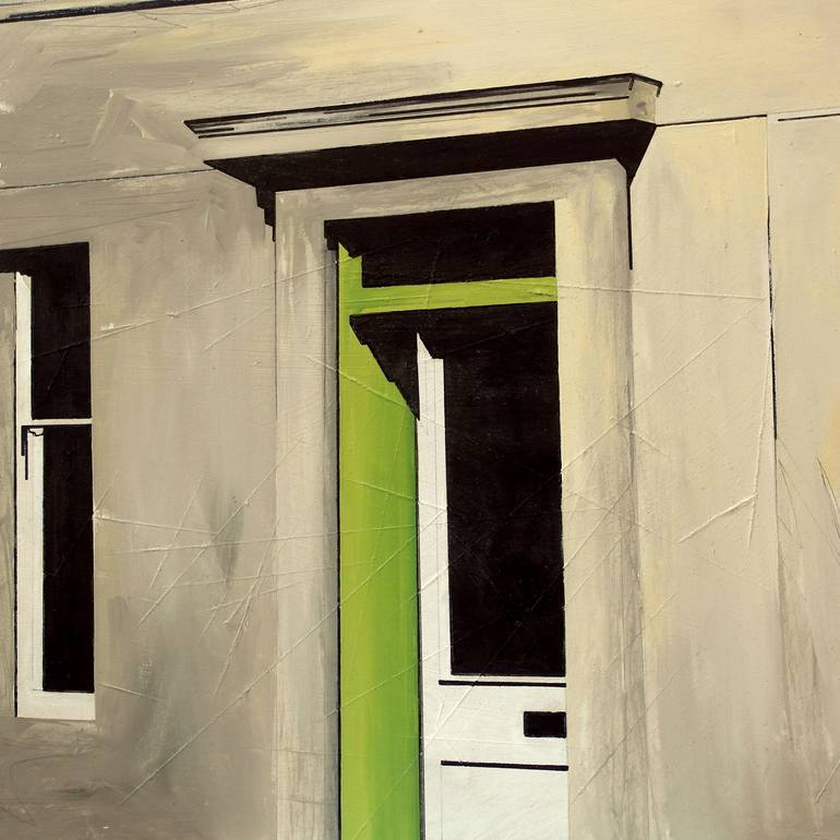 The Green Door On My Way To Work Painting by Graham Lister | Saatchi Art