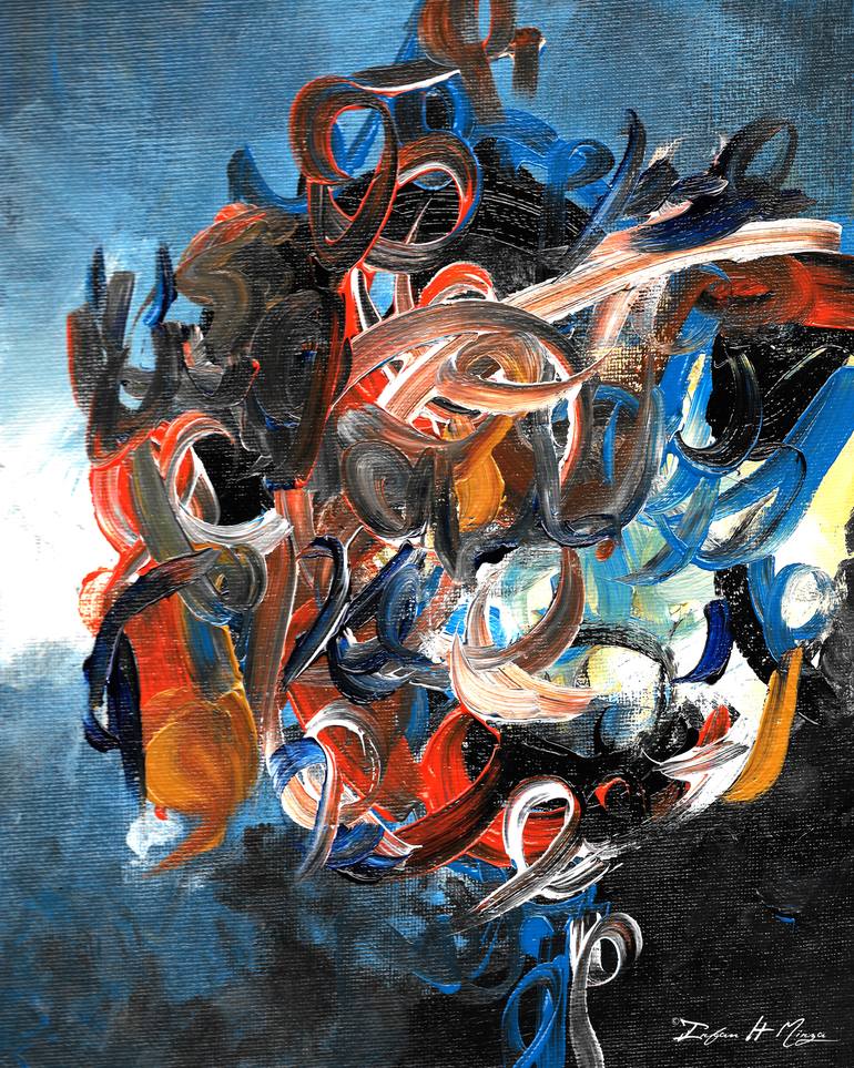 Abstract expression action painting Painting by irfan mirza | Saatchi Art