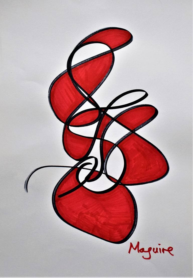 No.24, Linear Convergence Drawing by MJ Maguire | Saatchi Art