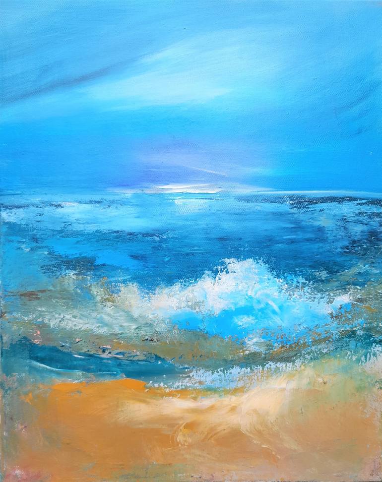 Sea view Painting by Elena Ivanova | Saatchi Art