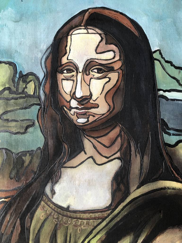Mona Lisa || Fire Painting Painting by James Ruddle | Saatchi Art