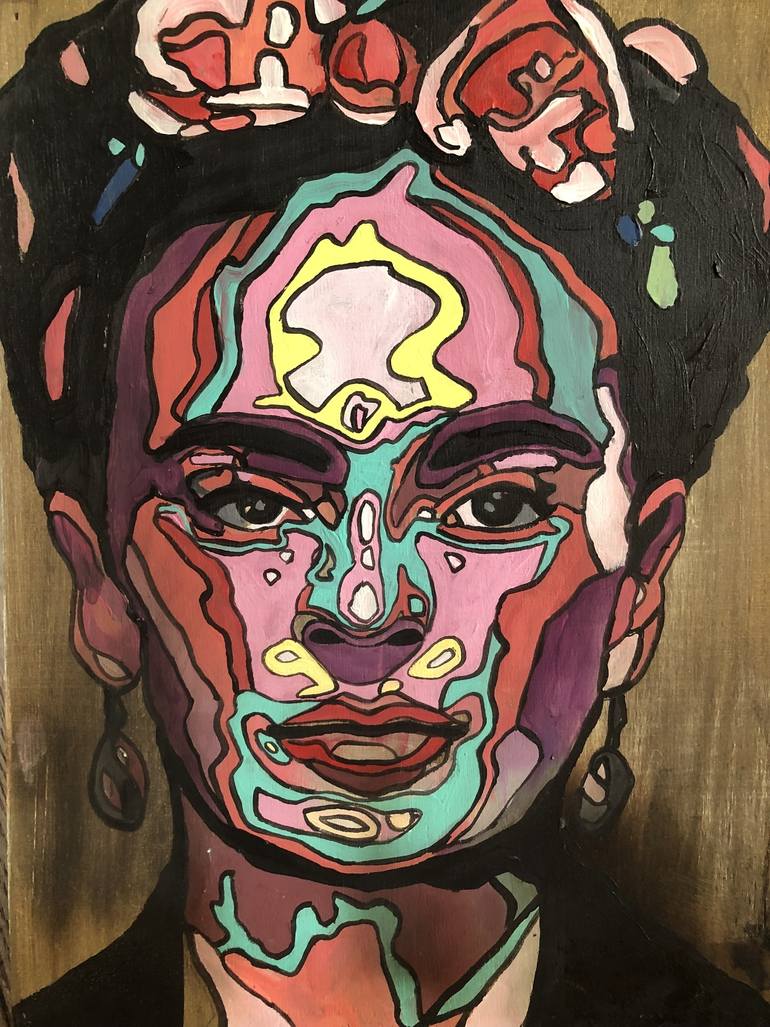 Frida Kahlo || Fire Painting by james Ruddle Painting by James Ruddle ...