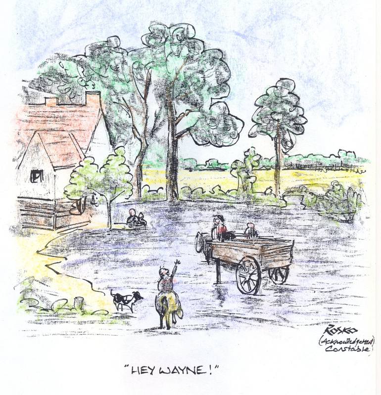 Hey Wayne! Drawing by Ross Lawrence | Saatchi Art