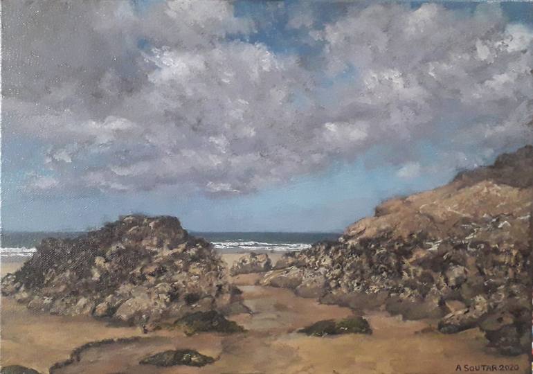 Last summer in Newquay Painting by Anthony Soutar | Saatchi Art