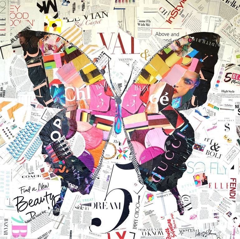 Gucci Butterfly Collage by Jim Hudek | Saatchi Art