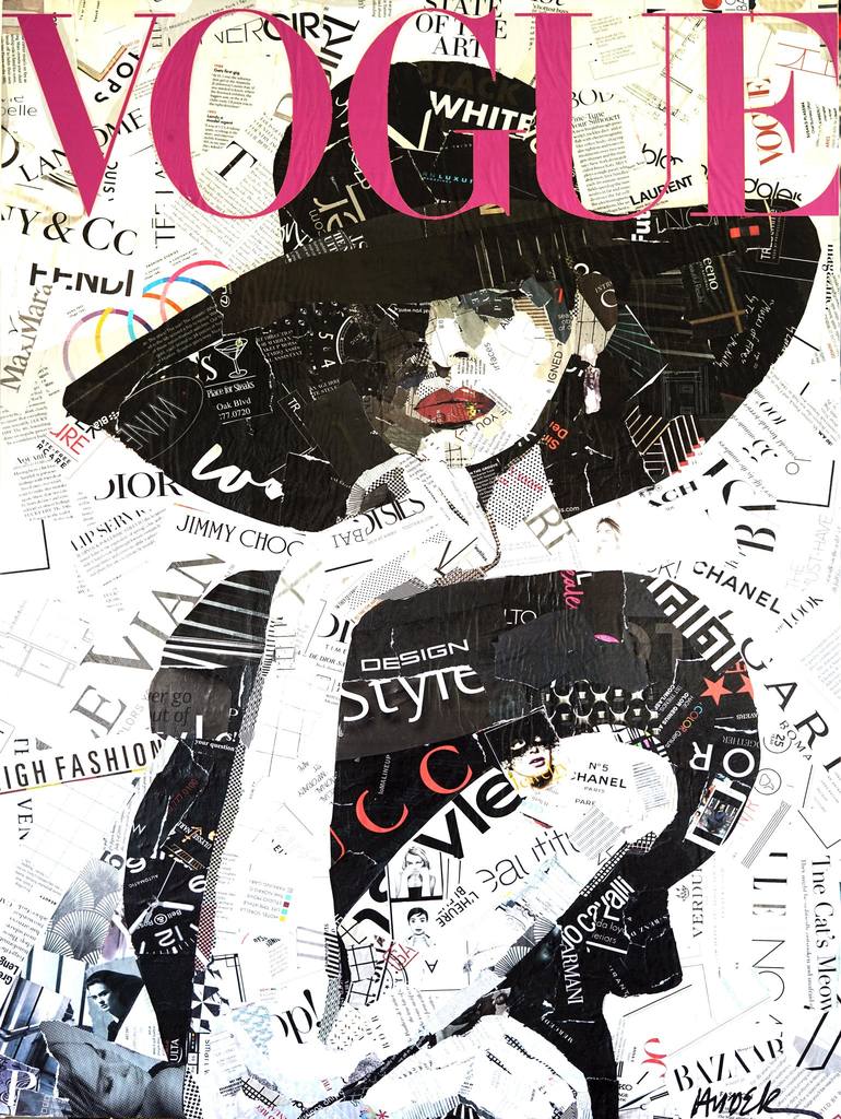 The Vogue Cats Meow Collage by Jim Hudek | Saatchi Art