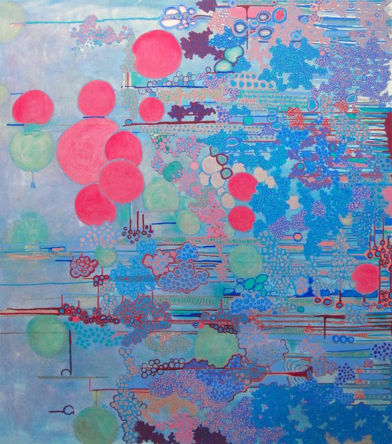 Cherry Picking Painting by Rebecca Jacoby | Saatchi Art