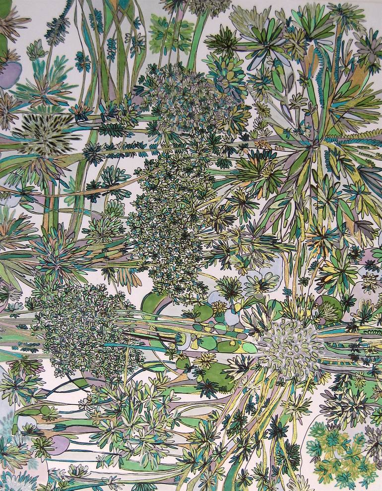 Vines Drawing by Rebecca Jacoby | Saatchi Art