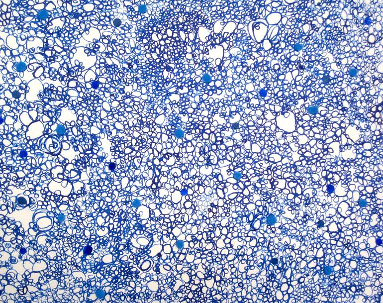 Little Blue Planet Drawing by Rebecca Jacoby | Saatchi Art