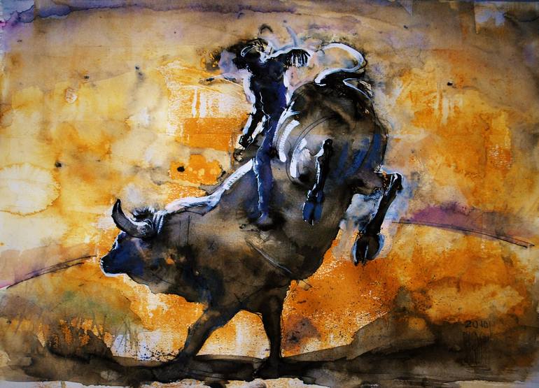 Rodeo Painting by HARI MITRUSHI | Saatchi Art