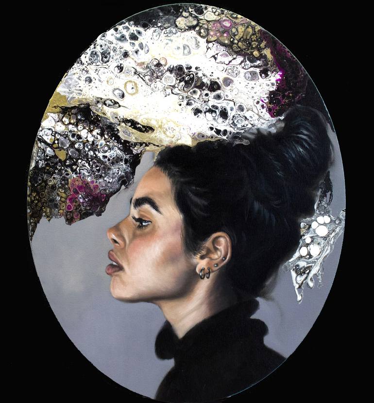 Oval Portrait #2 Painting by Arturo Samaniego | Saatchi Art